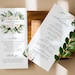 Hydrangea Wedding Program Template, Editable Wedding Program, Order of ...