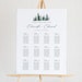 Pine Tree Wedding Seating Chart Template, Seating Chart Wedding ...