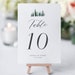 Pine Tree Table Number Template, Christmas Table Number, Wedding Table ...