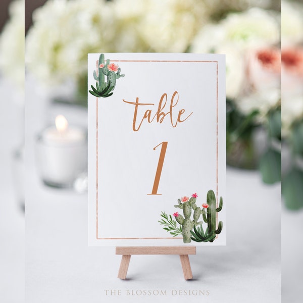 Cactus Table Number - Etsy