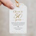 50th Anniversary Favors Tag Cheers to 50 Years Tag 50th - Etsy