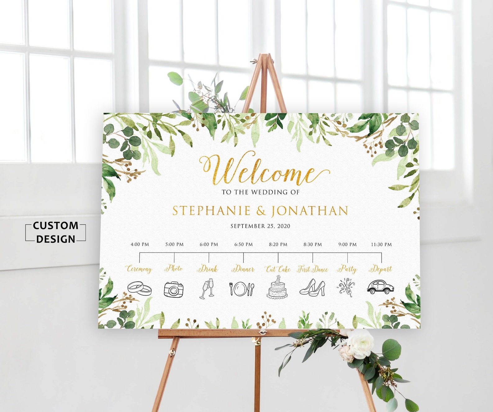 Wedding Welcome Timeline Sign Printable Wedding Timeline | Etsy