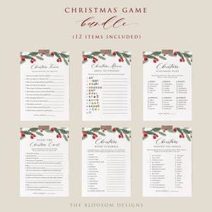 Christmas Game Bundle, Holiday Party Games, Family Christmas Game ...