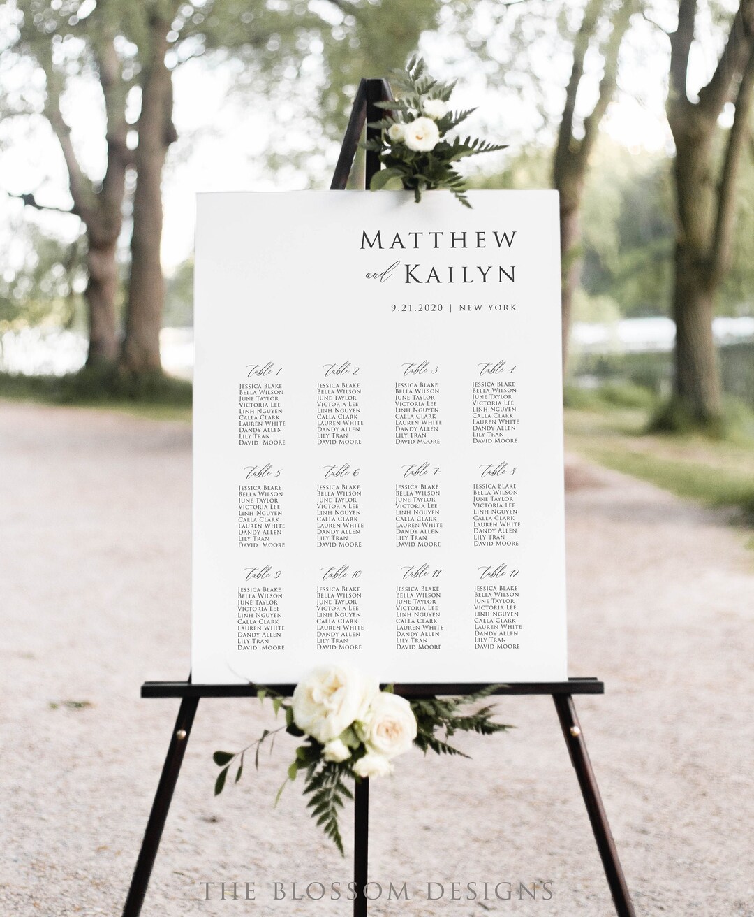 Modern Wedding Seating Chart Template, Wedding Seating Chart Template ...