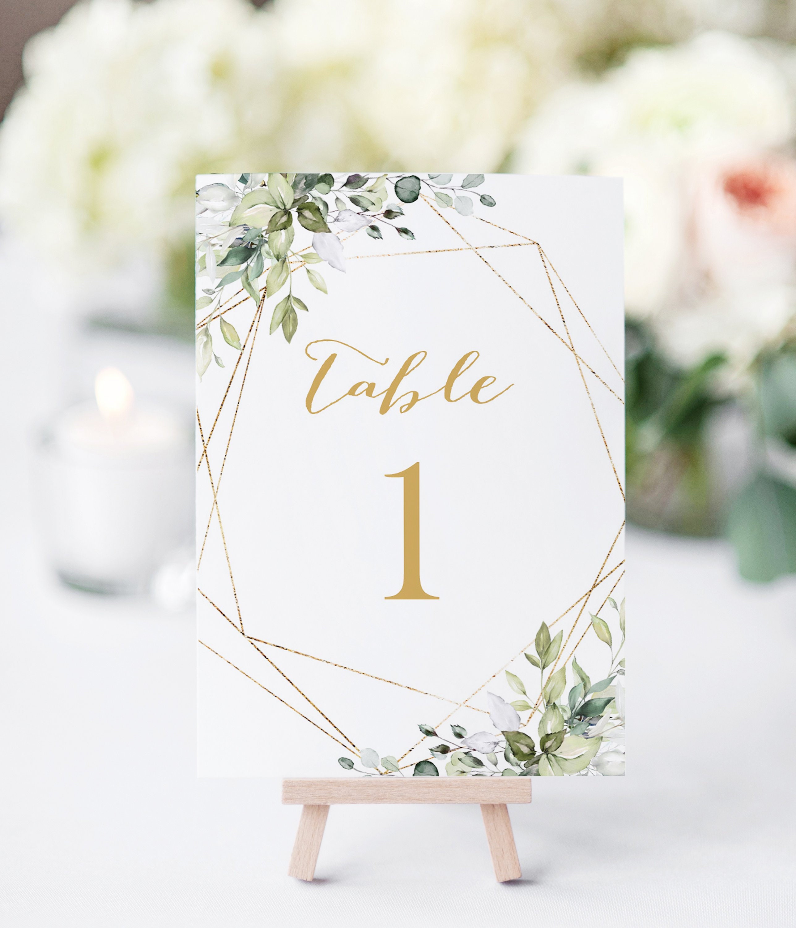 Wedding Table Numbers Table Numbers Wedding Greenery Wedding | Etsy