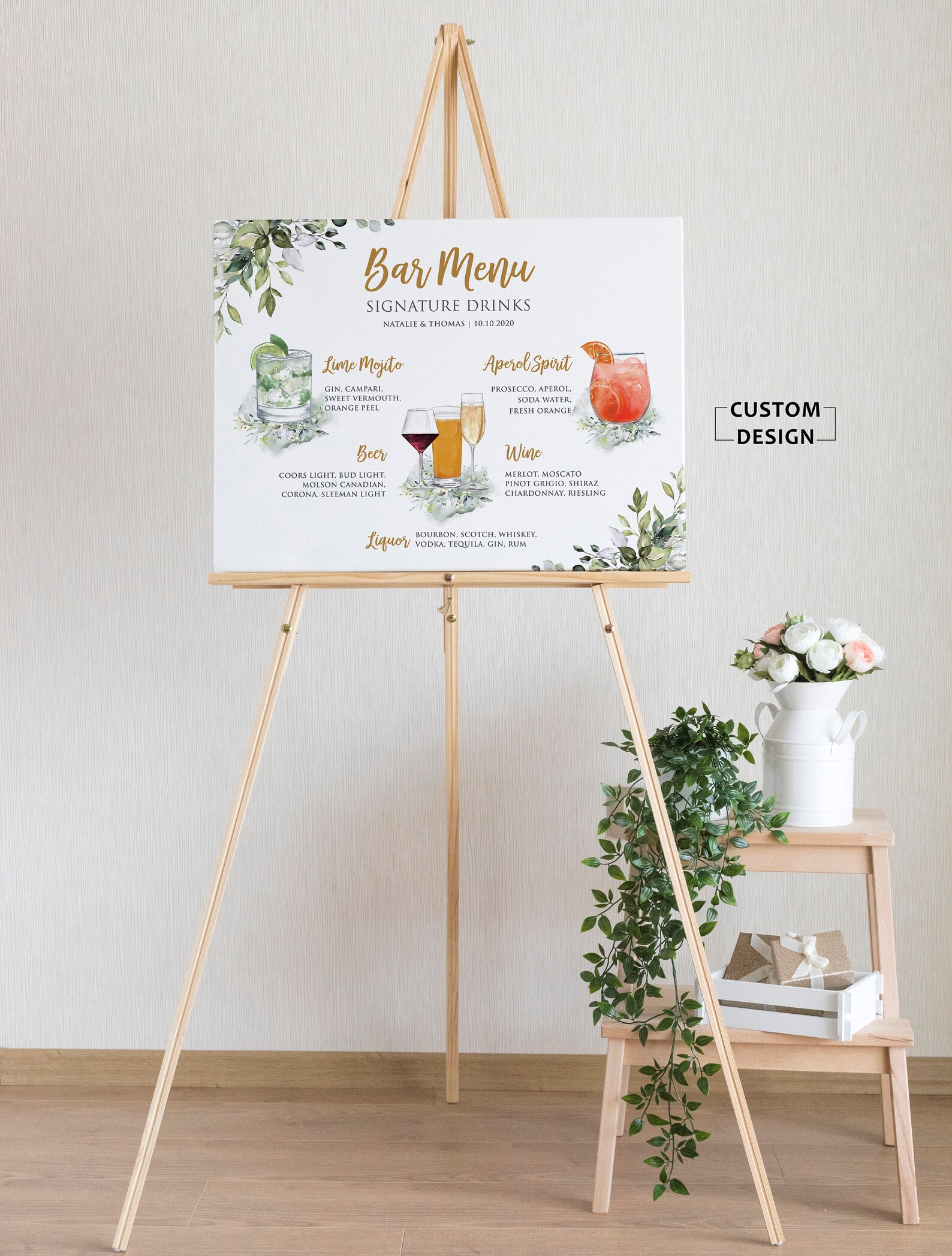 Bar Menu Signs Signature Drink Bar Menu Wedding Bar Menu | Etsy