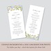 Hydrangea Wedding Program Template, Editable Wedding Program, Order of ...