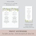 Hydrangea Wedding Program Template, Editable Wedding Program, Order of ...