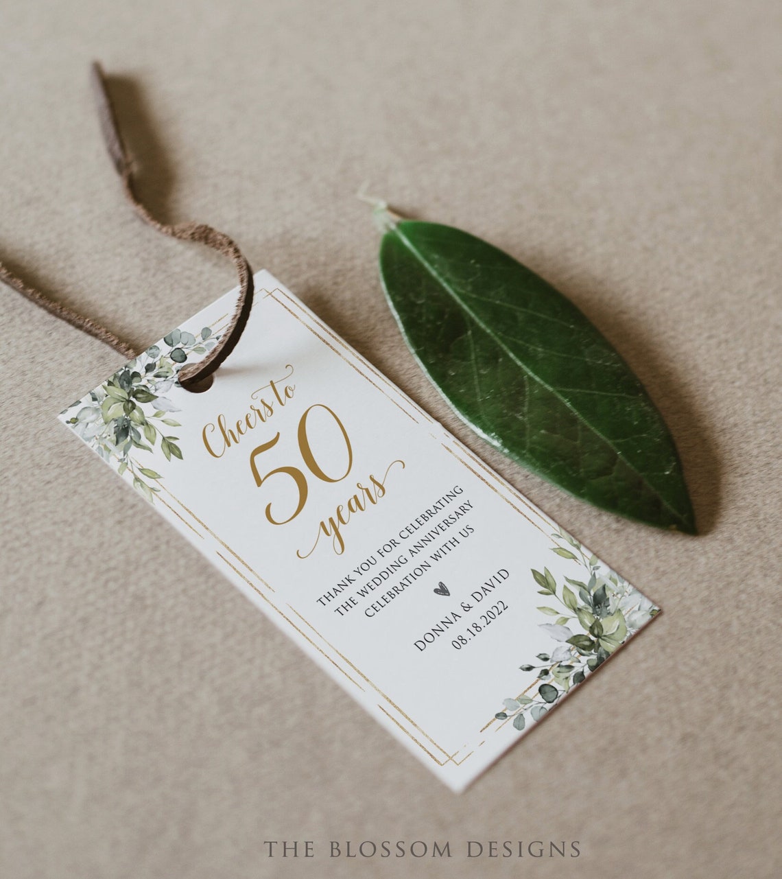 50th Anniversary Favors Tag Cheers to 50 Years Tag - Etsy