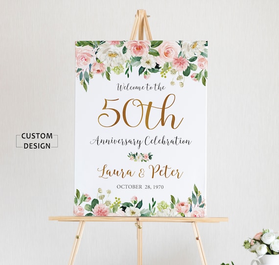 50th Anniversary Poster 50th Anniversary Sign Can Change Any - Etsy