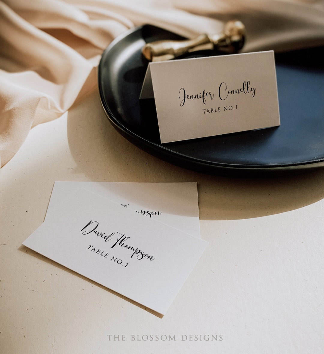 Minimal Place Card Template, Printable Place Card Wedding, Anniversary ...