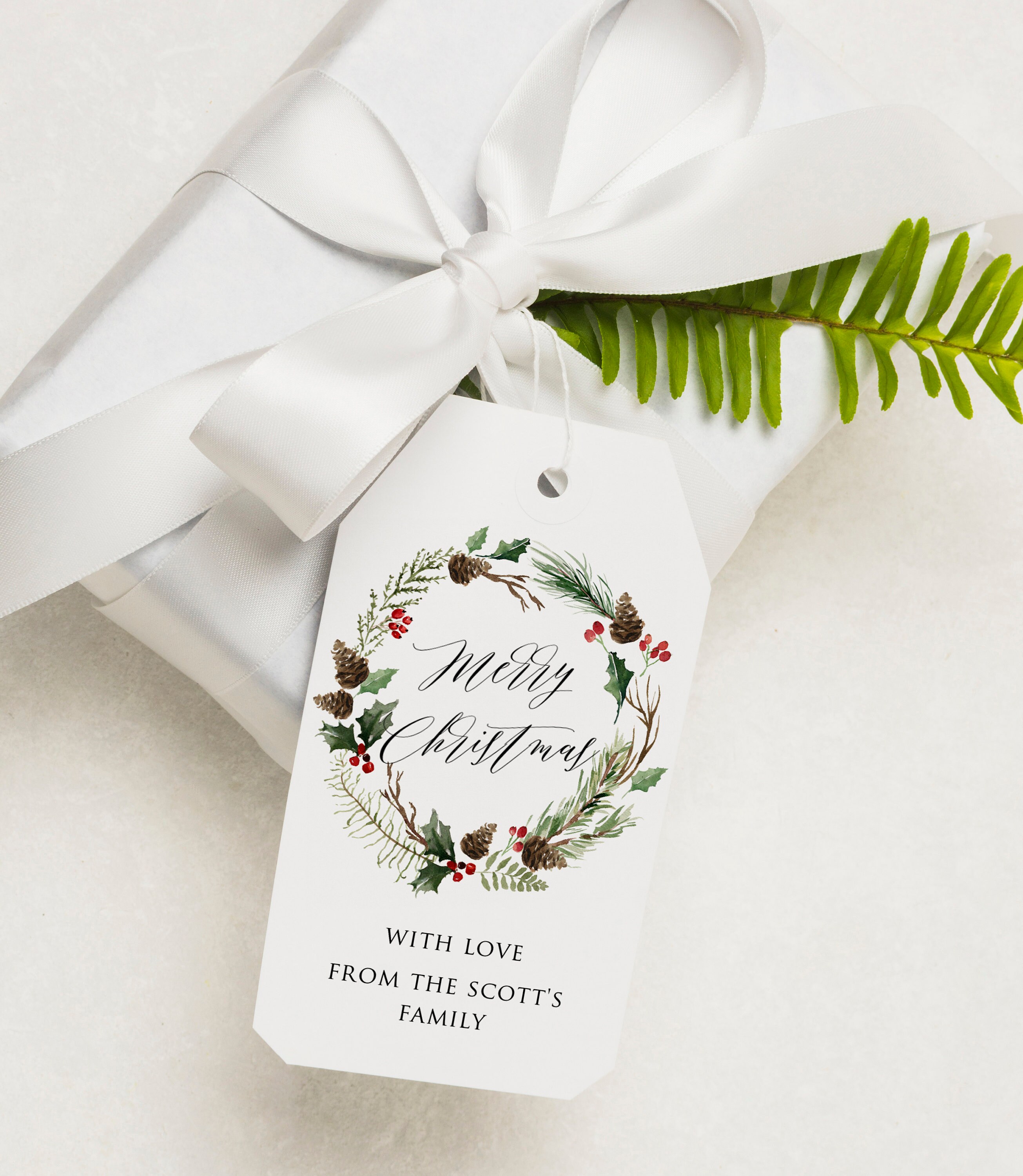 Christmas Tag Template Rustic Christmas Gift Tags - Etsy