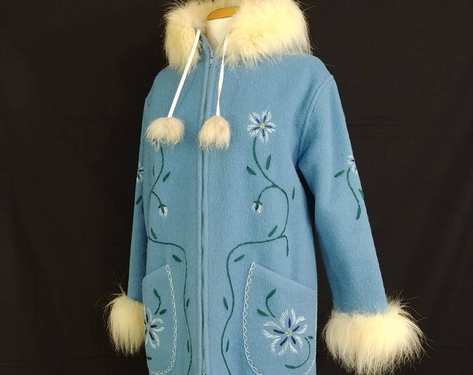 Vintage Women's Medium Boiled Wool Inuit Canadian Parka/ Women's ...