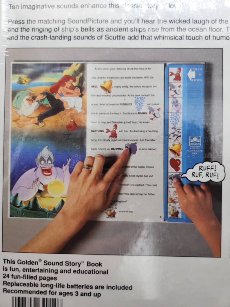 Little Mermaid Vintage 90's Disney Golden Sound Story - Etsy