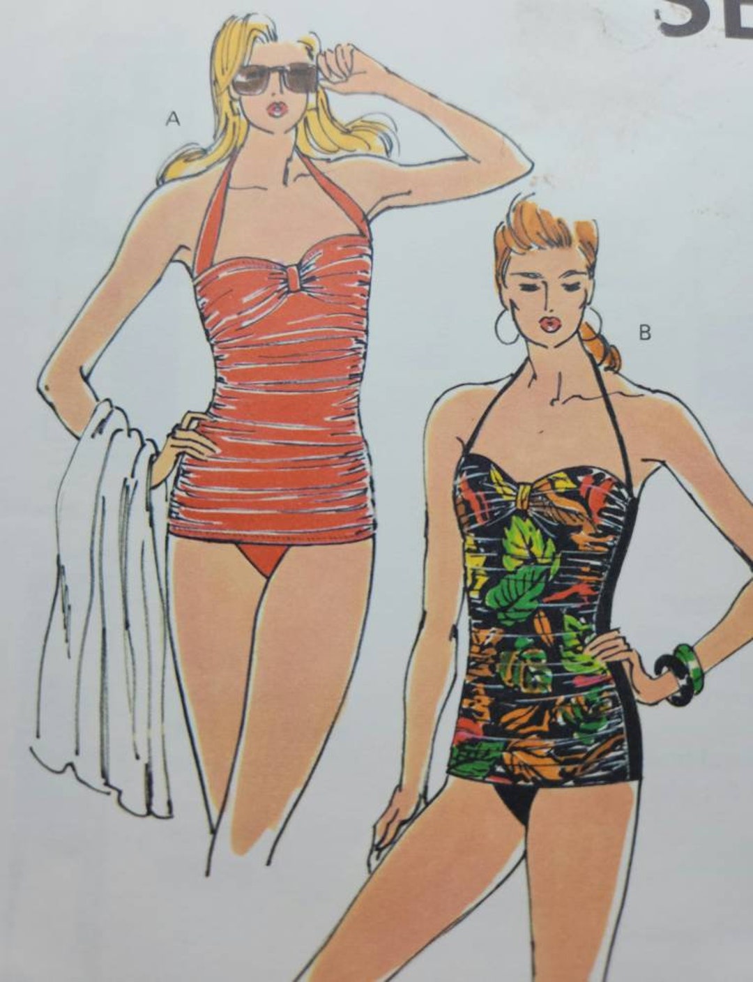 Vintage 80's Kwik Sew Pattern 1948 Bathing Suit Pattern - Etsy