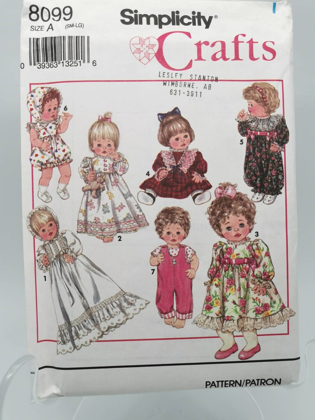 Simplicity Baby Doll Clothes Wardrobe Pattern 8099 Dresses - Etsy