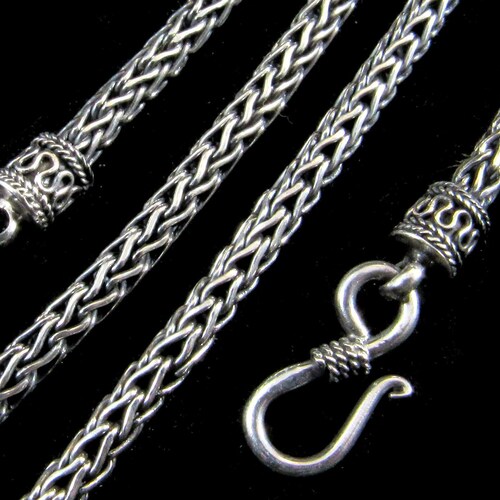 Sterling Silver Bali Chain - Etsy