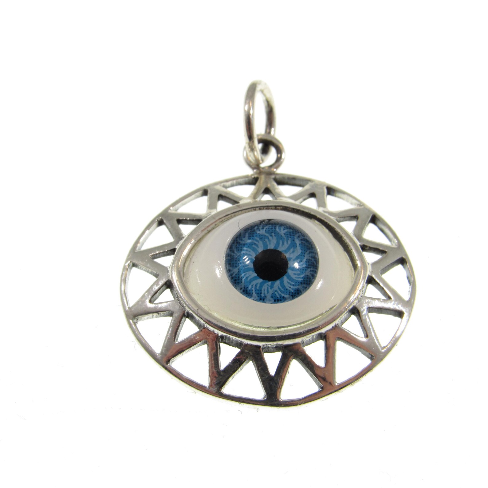 Goofy Eye in Oval Pendant, Eyeball Charm, All Seeing Eye, Handcrafted ...