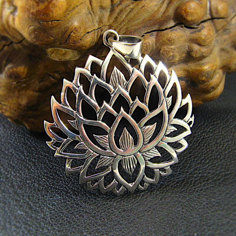 Lotus Flower Pendant - Etsy