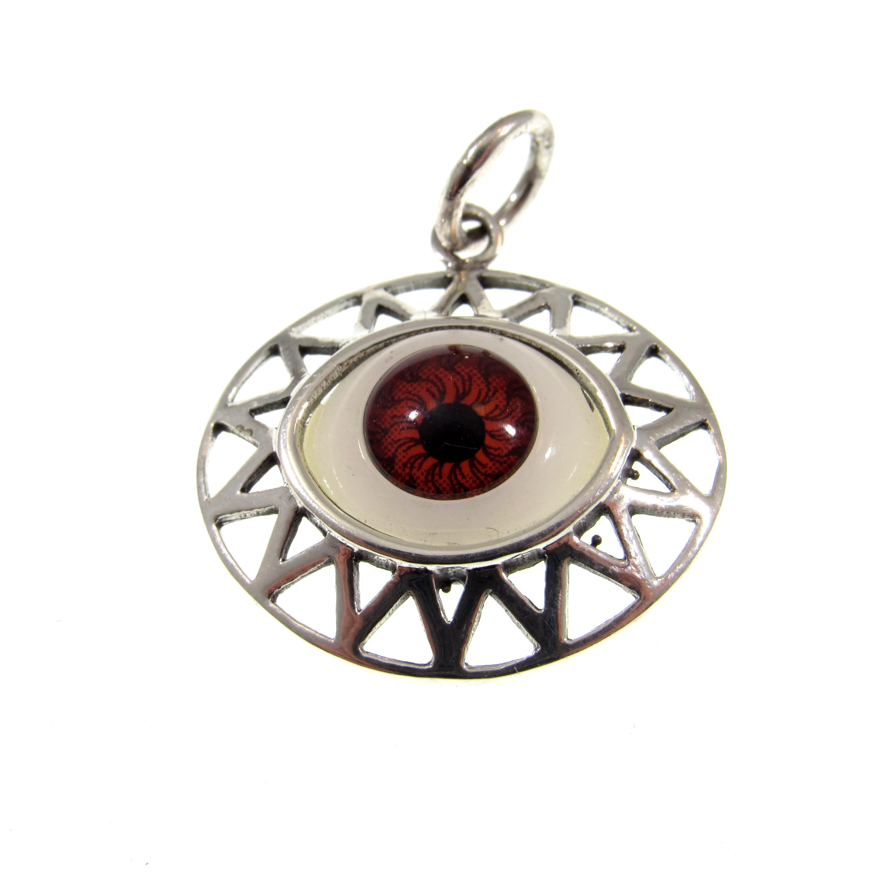 Goofy Eye in Oval Pendant, Eyeball Charm, All Seeing Eye, Handcrafted ...
