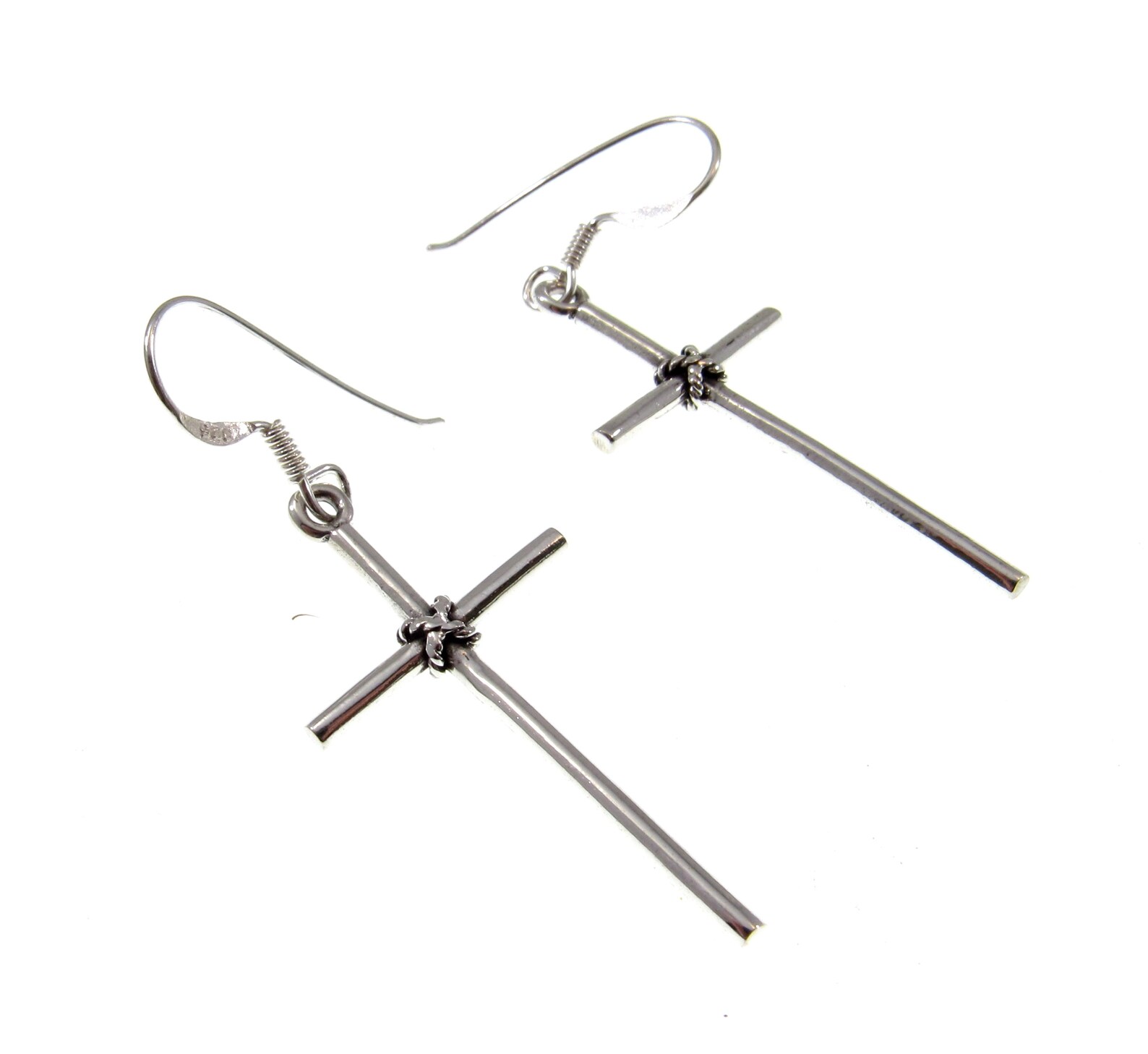 Solid 925 Sterling Silver Cross Earrings – Christian Jewelry, Faith ...