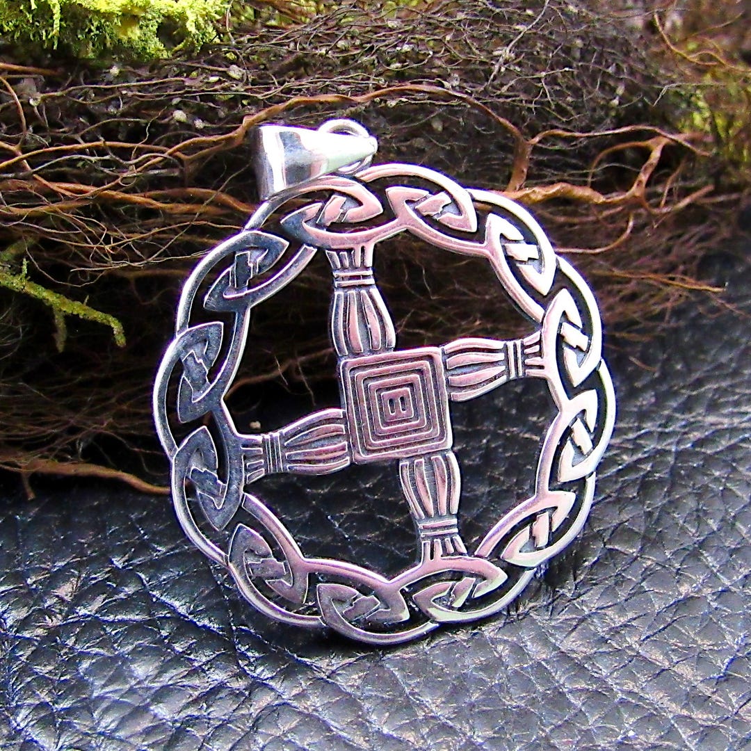 Solid 925 Sterling Silver Brigid’s Cross Pendant - Celtic Protection ...