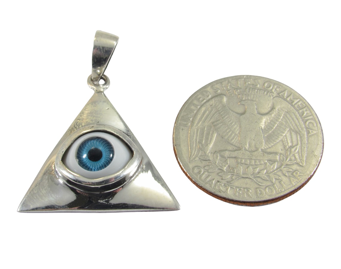 Goofy Eye in Pyramid Pendant Eyeball Triangle All Seeing - Etsy