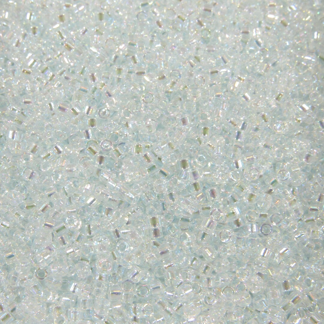 DB0083 11/0 Miyuki Transparent Pale Aqua AB Delica Seed Beads, 5 Grams ...