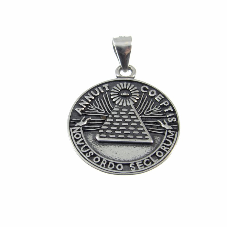 Solid 925 Sterling Silver Novus Ordo Seclorum Pendant, Annuit Coeptis ...