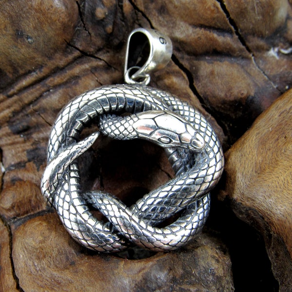Silver Snake Charm - Etsy