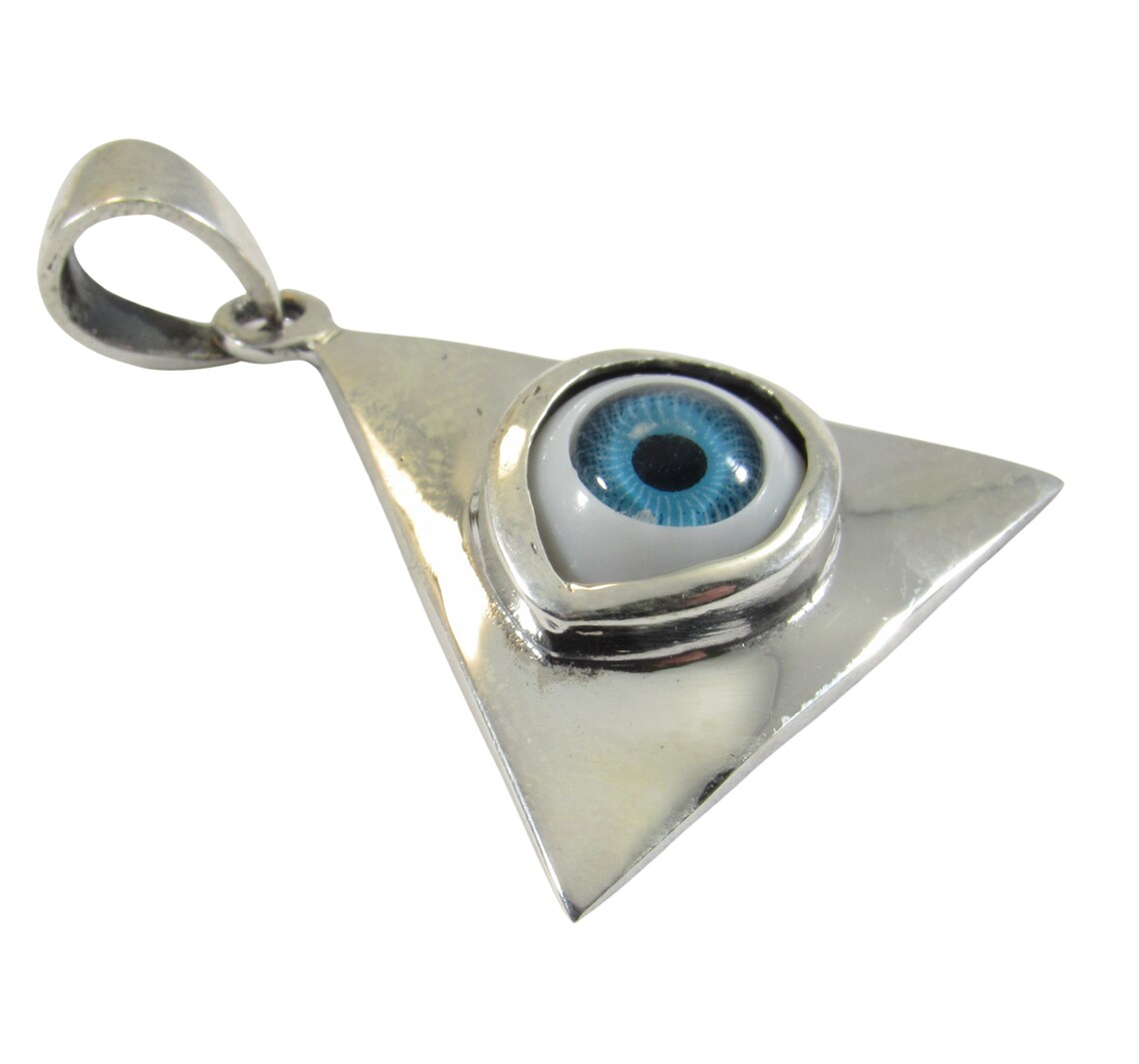 Goofy Eye in Pyramid Pendant Eyeball Triangle All Seeing - Etsy