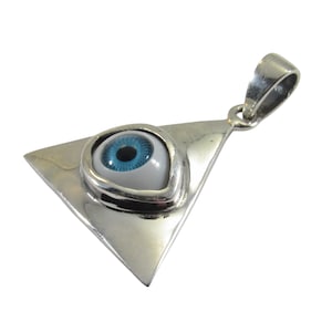 Goofy Eye in Pyramid Pendant, Eyeball Triangle, All Seeing Eye ...