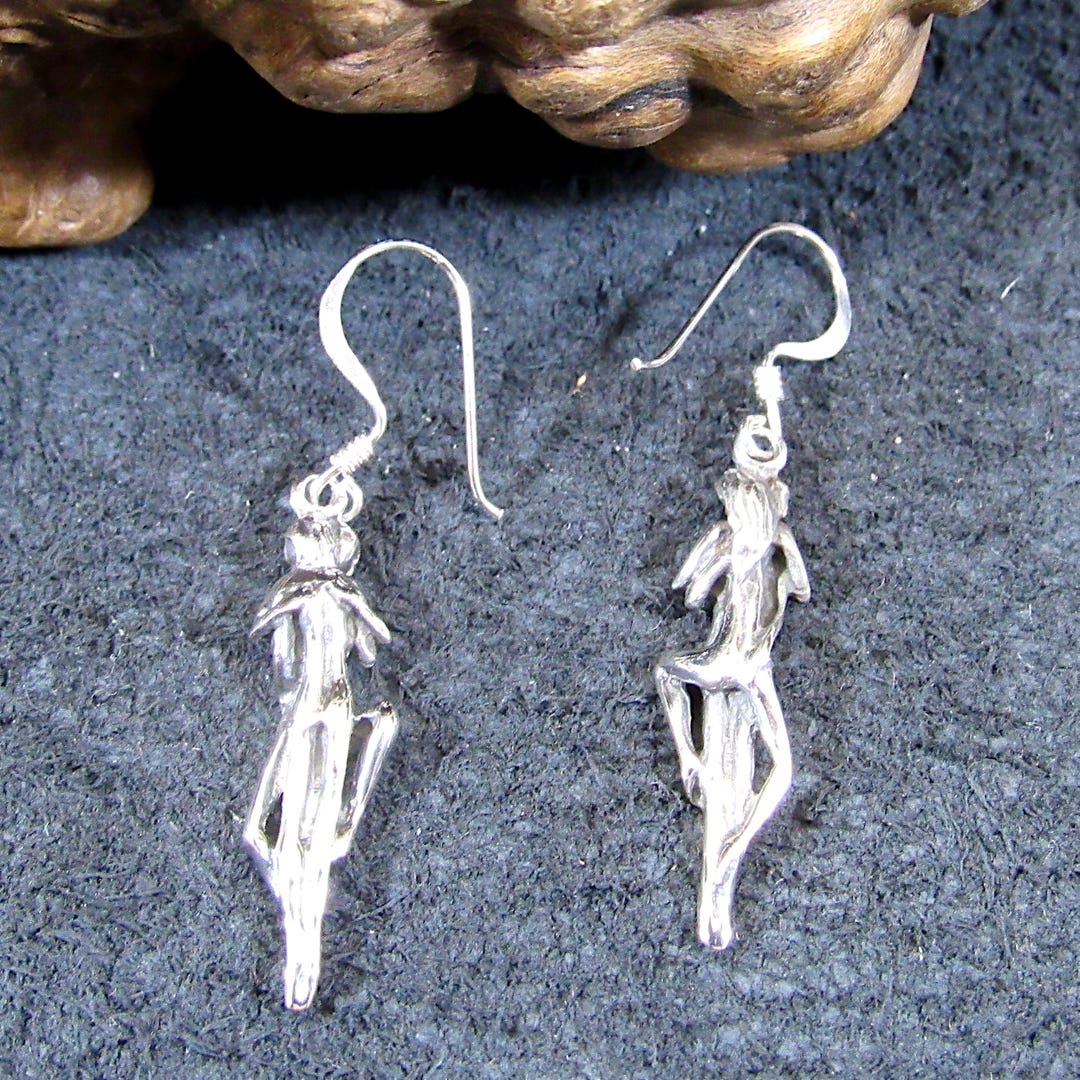 Solid 925 Sterling Silver 3D Kama Sutra Earrings, Handcrafted Drop ...