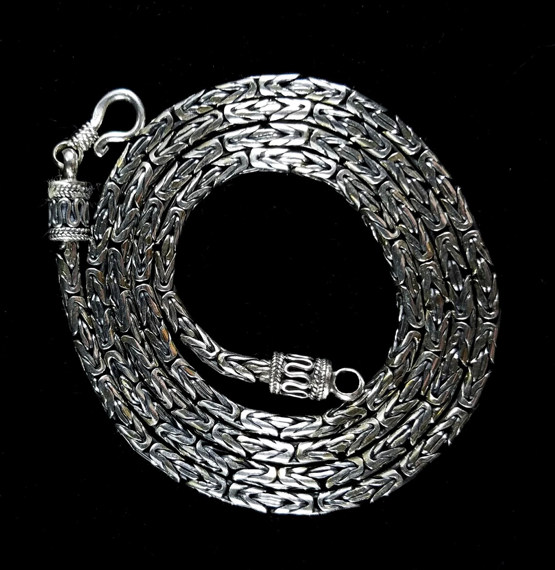 Handmade 2.5mm Solid 925 Sterling Silver Balinese BYZANTINE - Etsy UK