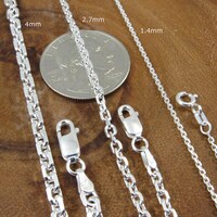 Anchor 925 Silver Chain Necklace, Silver Women Chain, Silver Men Chain ...