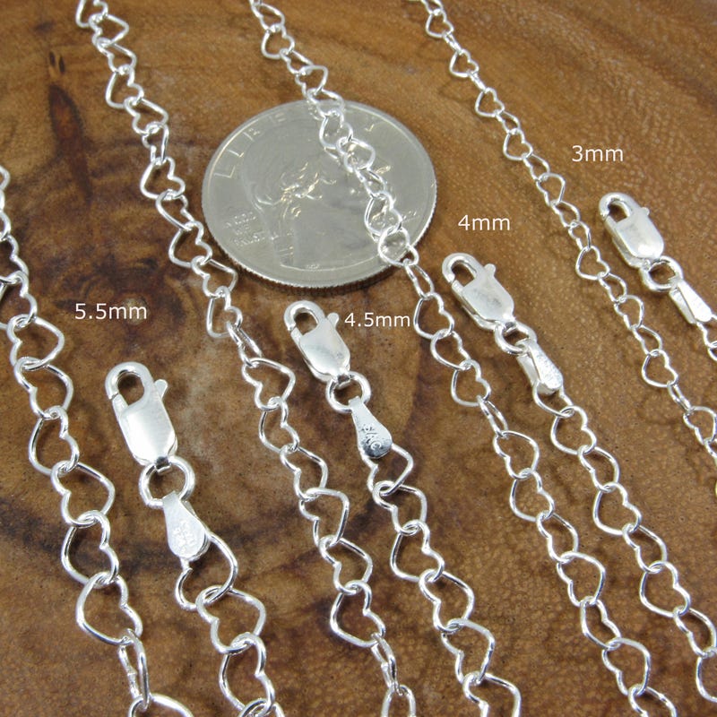 Silver Link Necklace - Etsy