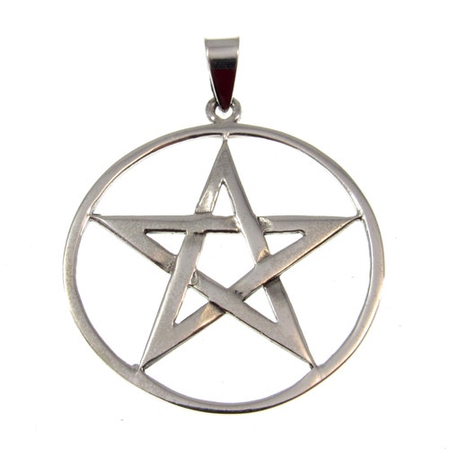Silver & Gold Pentacle Pentagram Pendant - Etsy
