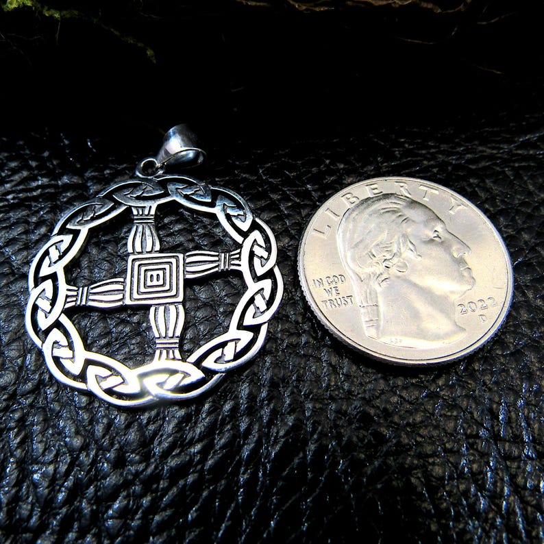 Solid 925 Sterling Silver Brigid’s Cross Pendant - Celtic Protection ...