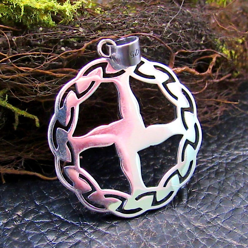 Solid 925 Sterling Silver Brigid’s Cross Pendant - Celtic Protection ...