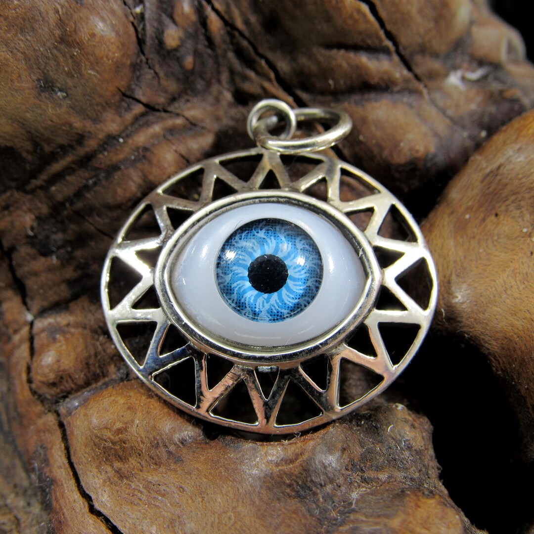 Goofy Eye in Oval Pendant, Eyeball Charm, All Seeing Eye, Handcrafted ...