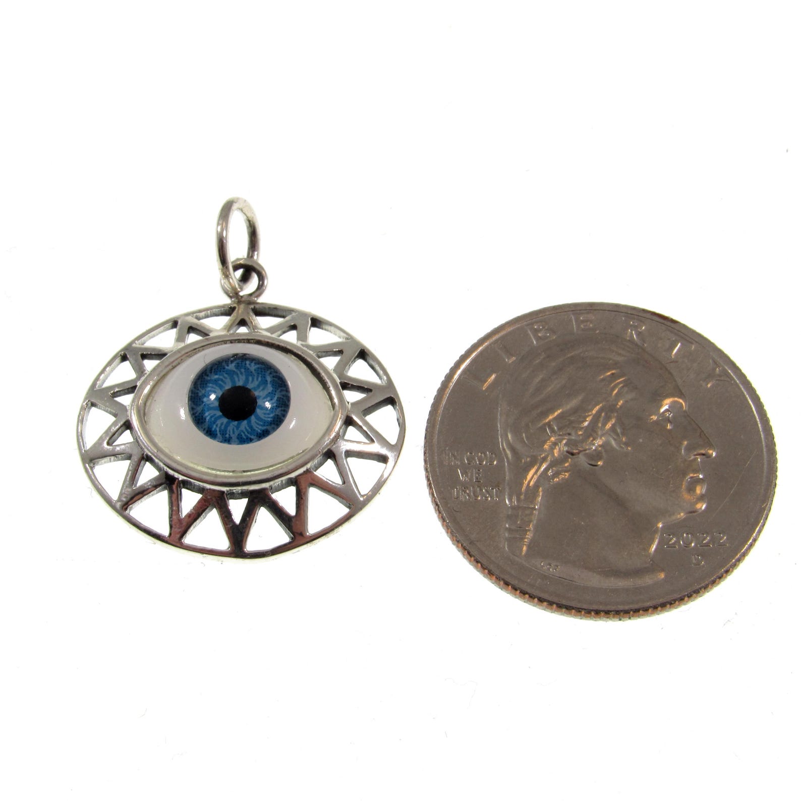 Goofy Eye in Oval Pendant, Eyeball Charm, All Seeing Eye, Handcrafted ...