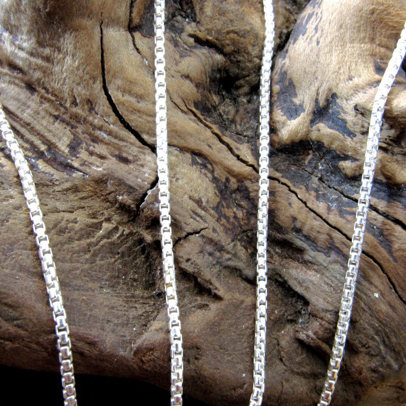 1.5MM Solid 925 Sterling Silver Round Box Chain, Rounded Box Link ...