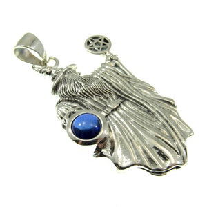 Solid 925 Sterling Silver Wizard With the Pentacle Star Pentagram ...