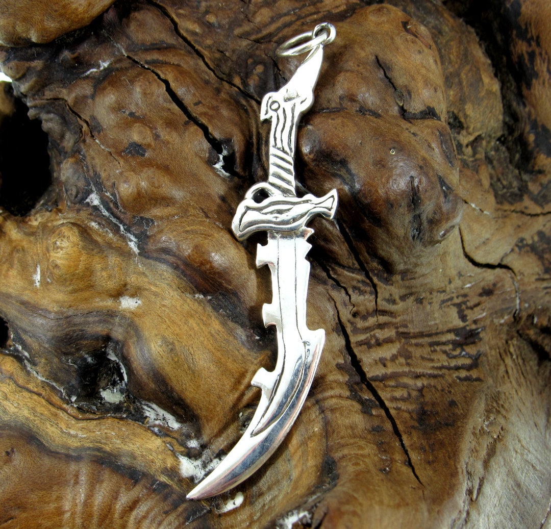925 Sterling Silver Medieval Sword Pendant - Etsy