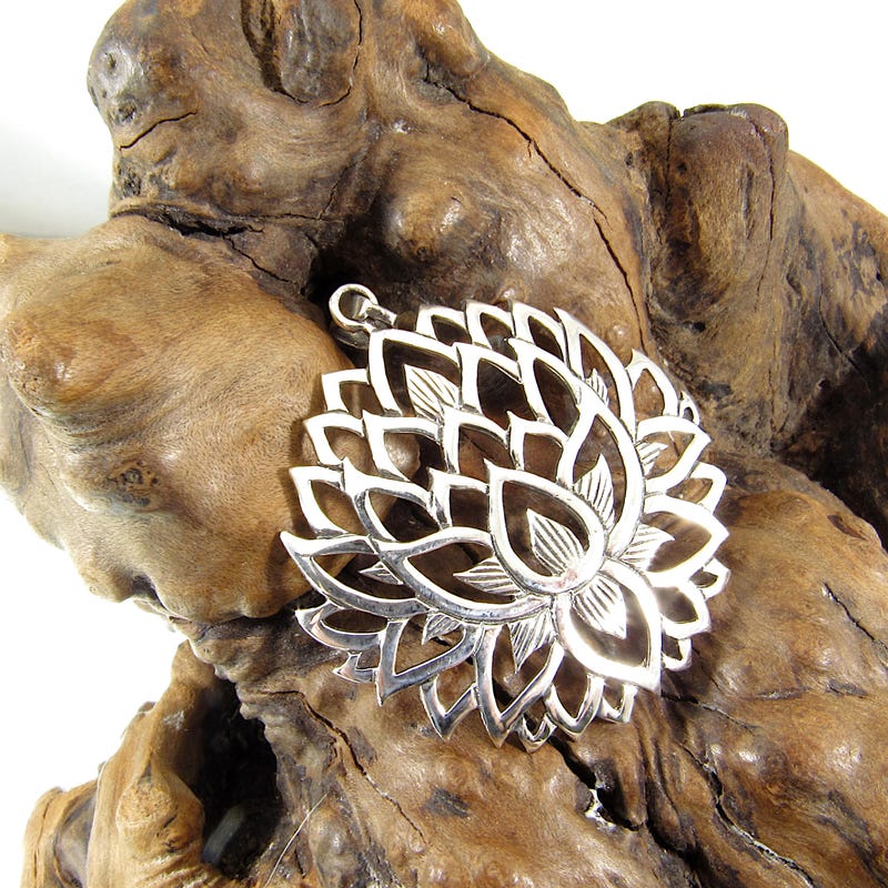 Lotus Flower Pendant - Etsy