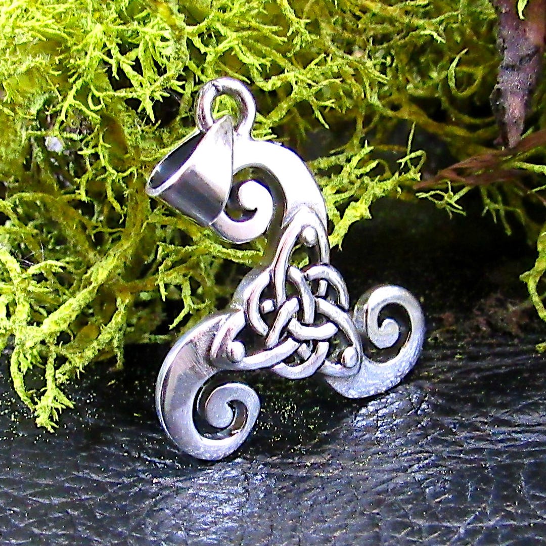 Solid 925 Sterling Silver Triskelion Pendant – Celtic Spiral Necklace ...