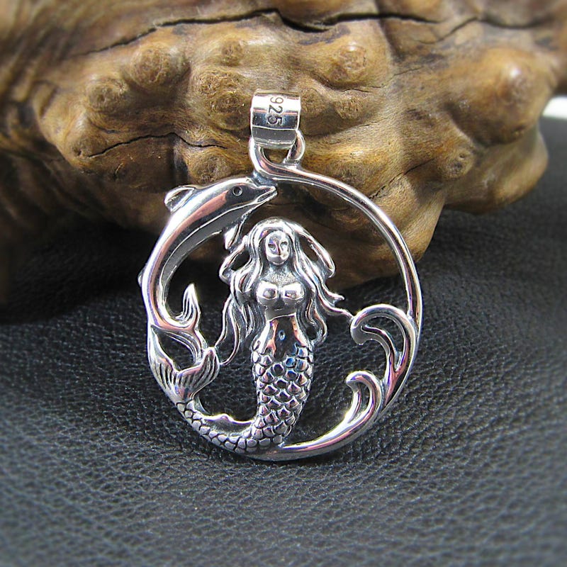 Silver Mermaid Charm - Etsy
