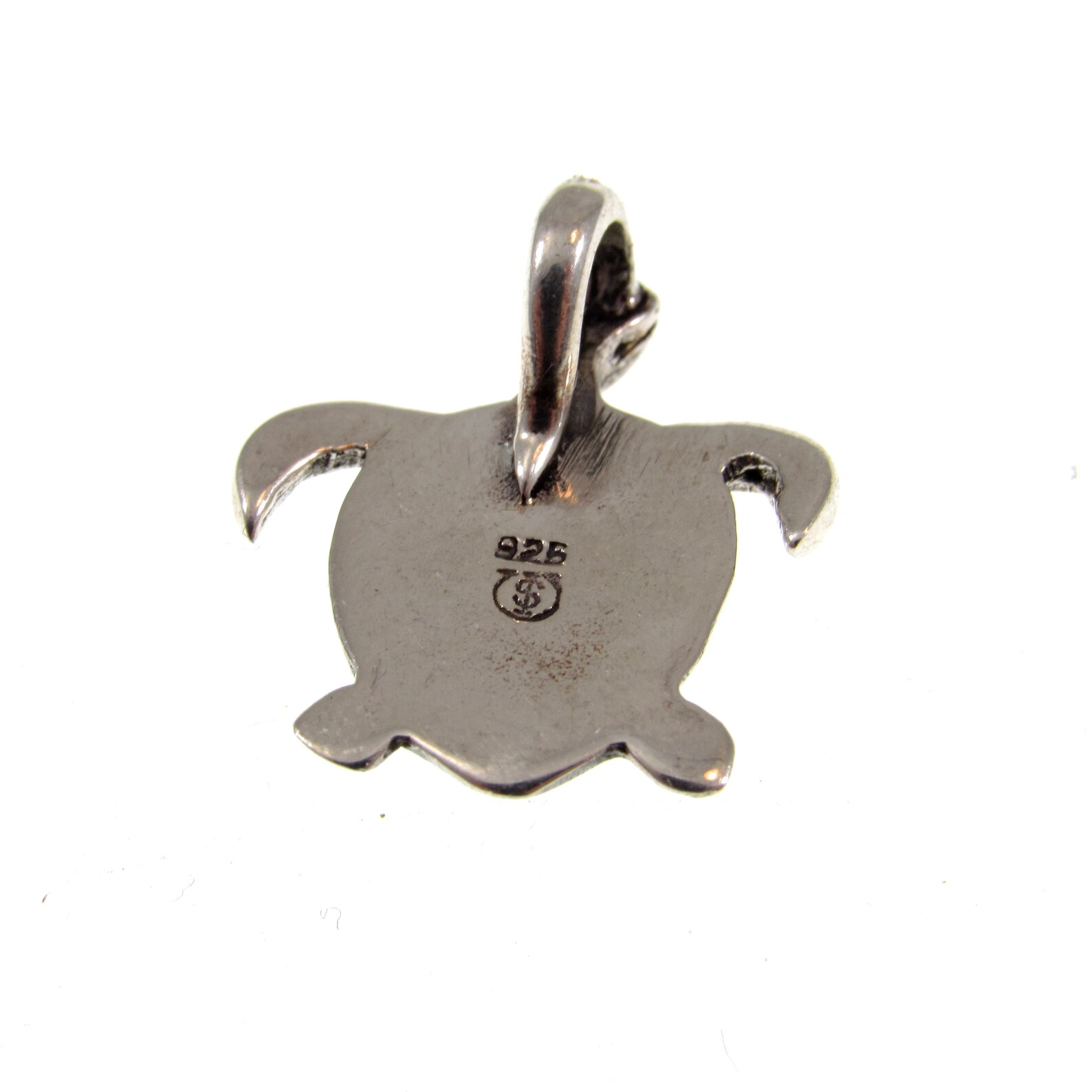 Solid 925 Sterling Silver Paua Shell Turtle Pendant – Sea Turtle Charm ...