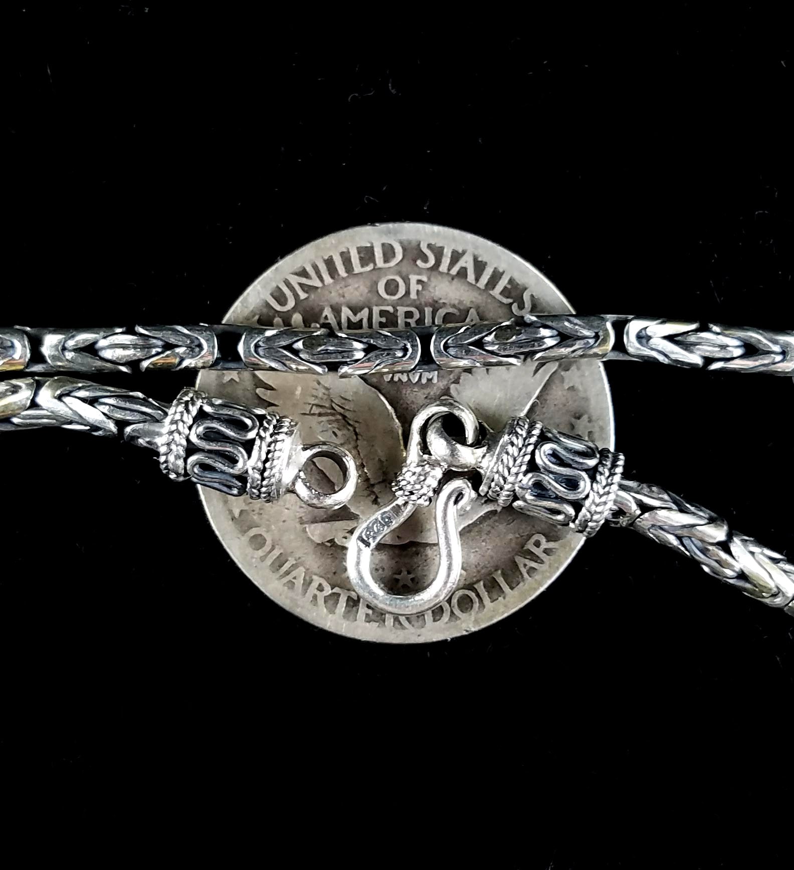 Handmade 2.5mm Solid 925 Sterling Silver Balinese BYZANTINE - Etsy UK