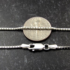 Solid 925 Sterling Silver Italian Box Chain, Men's and Women's Fine ...